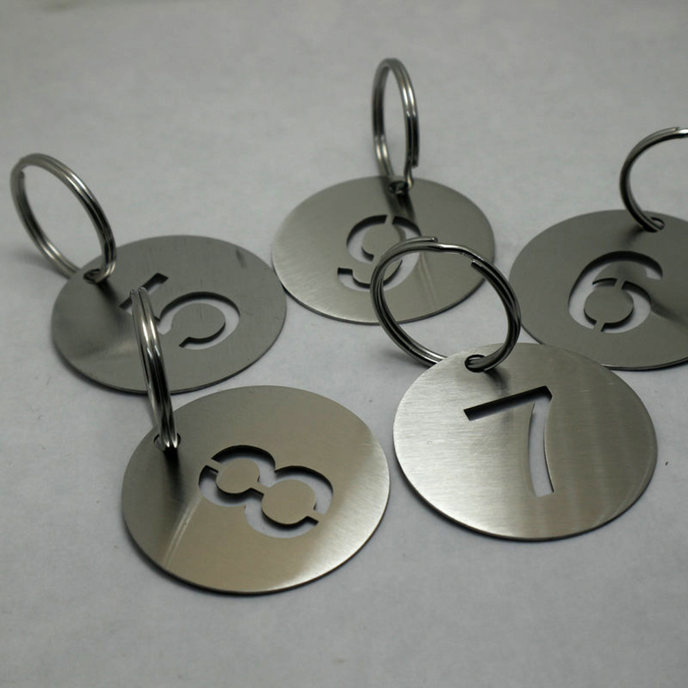 10X Number Tag Stainless Steel Key Chain Ring Keyring Plate Pendant 10x-number-tag-stainless-steel-key-chain-ring-keyring-plate-pendant