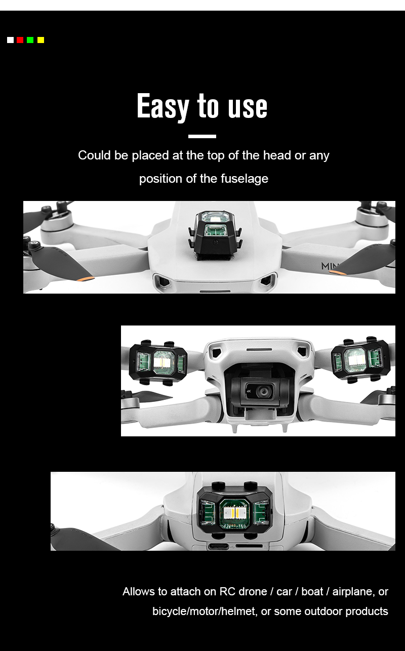 Drone LED Night Flight Lights Signal Strobe Lamp Indicator Light for ...