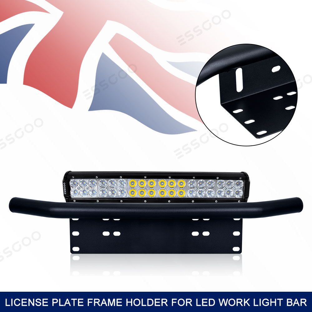 23'' Front Bumper Number Plate Holder For LED Work Light Bar 4WD Mount ...