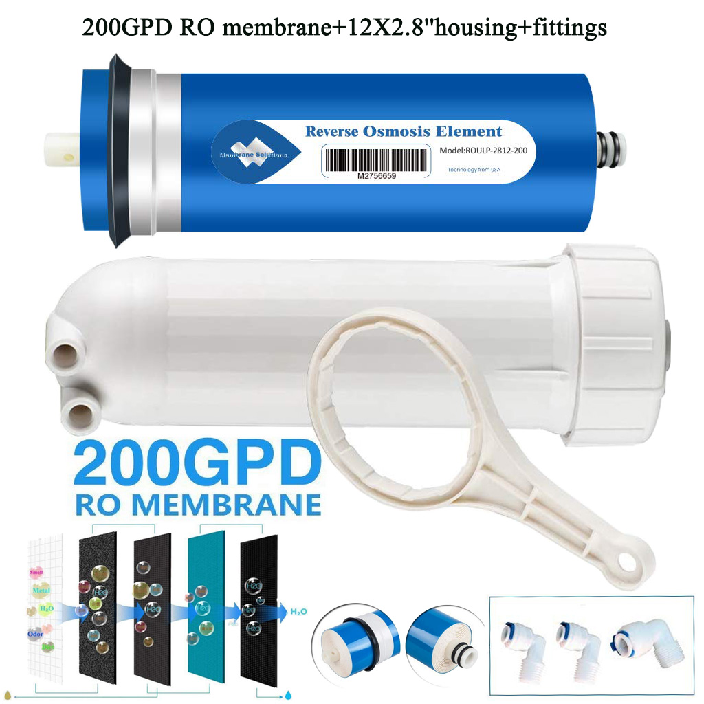Reverse Osmosis RO Membrane Water Filter 200/300/400GPD w/Housing 3/8 ...
